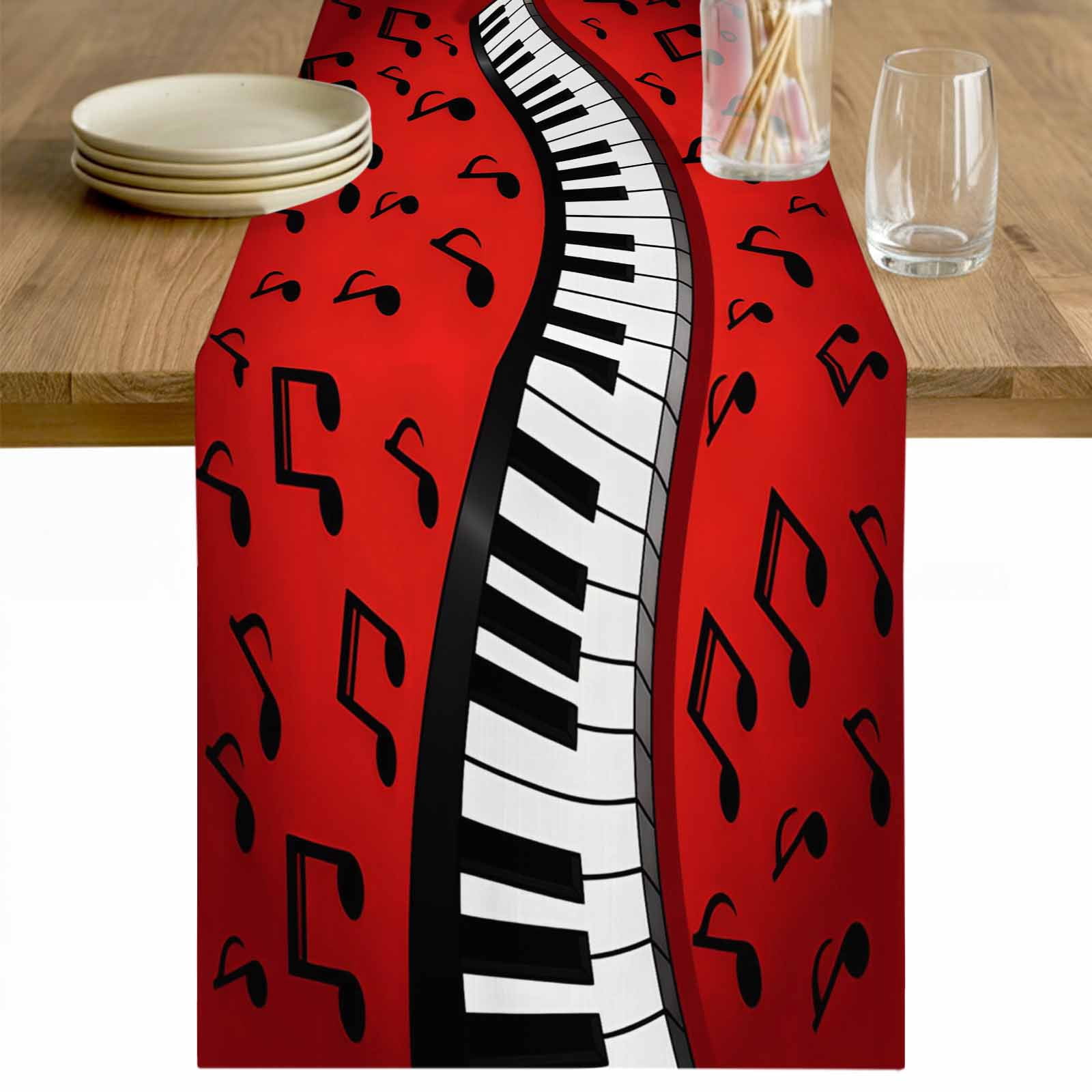 Piano Keyboards Table Runner 36 Inches Long Farmhouse Dress Scarves ...