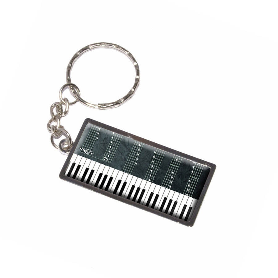 Piano Keys And Scales Grayscale Music Notes Sheet Musician Keychain Key ...