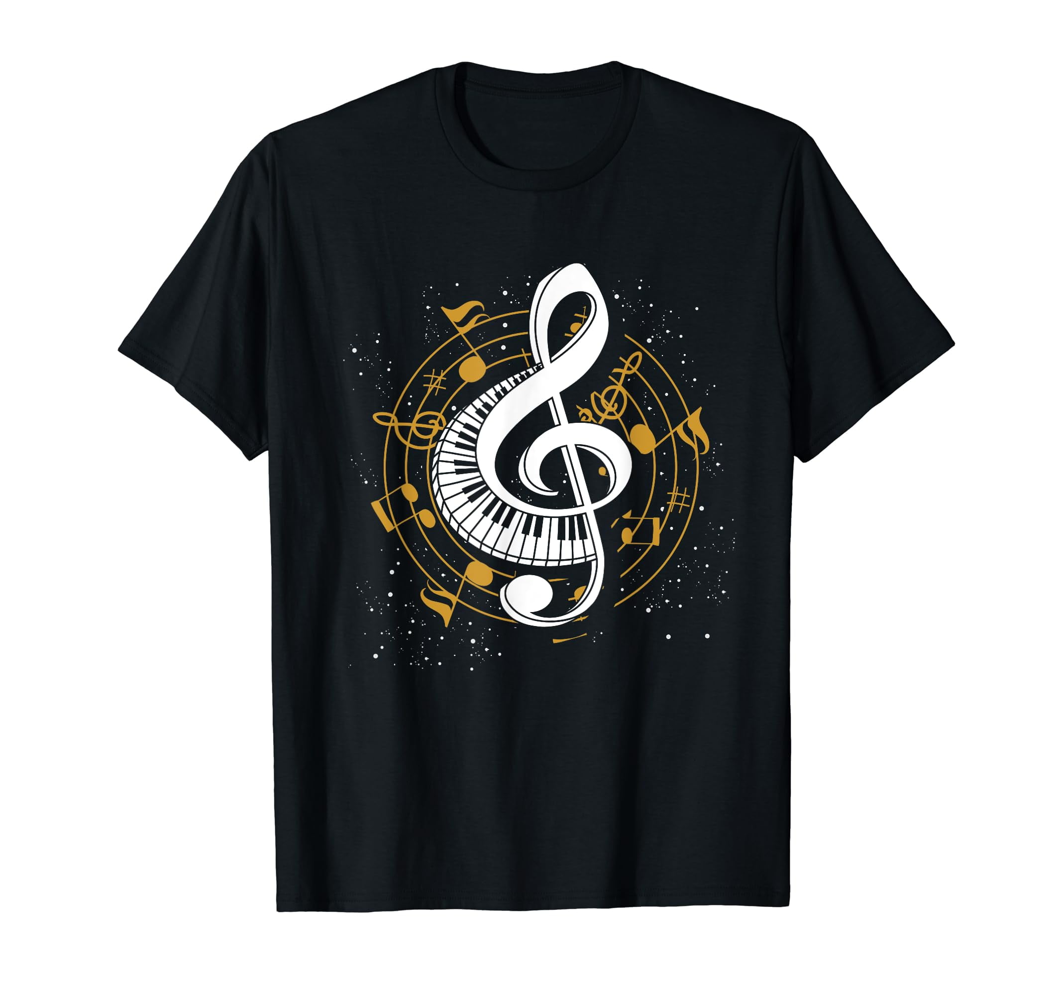 Piano Keys Keyboard Music Notes Treble Clef Music T-Shirt - Walmart.com