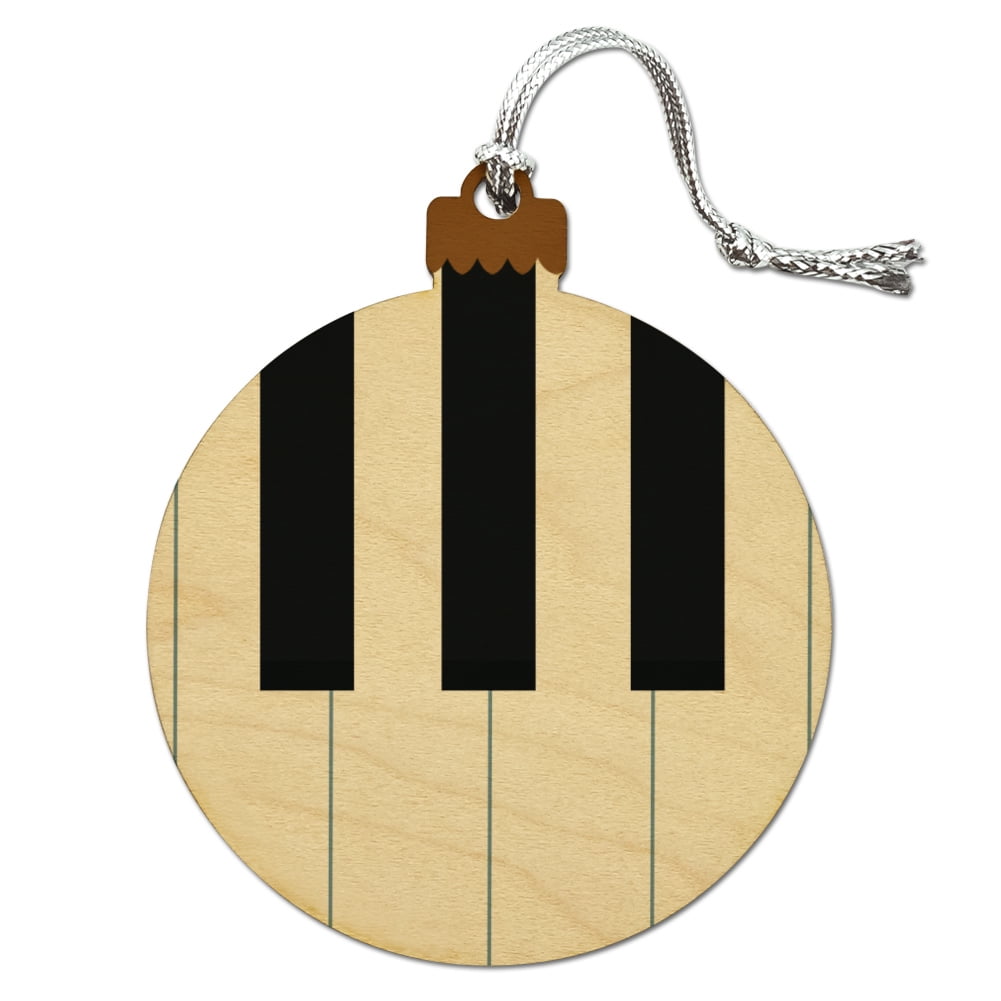 Piano Keys Keyboard Pianist Music Wood Christmas Tree Holiday Ornament ...