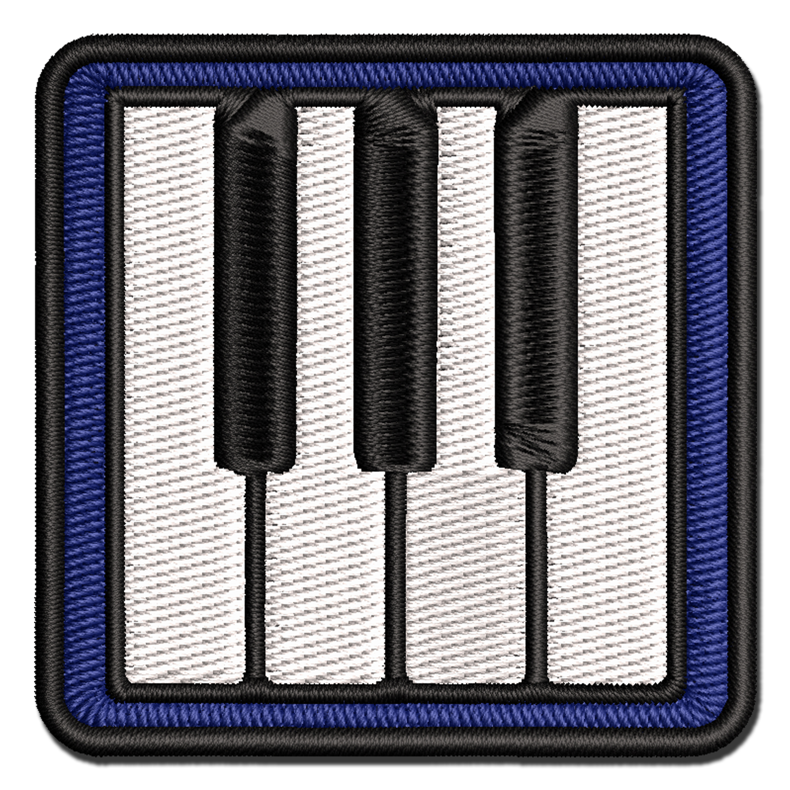 Piano Keys Music Applique Multi-Color Embroidered Iron-On Patch - 2.0 ...