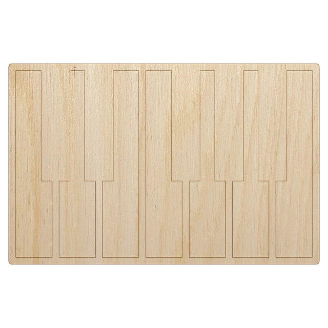Piano Keys Octave Wood Shape Unfinished Piece Cutout Craft DIY Projects ...