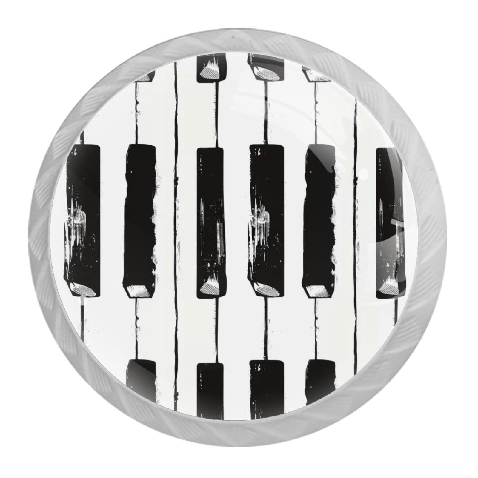 Piano Keys Print Custom Drawer Knobs - Transparent Cabinet Knobs ABS ...