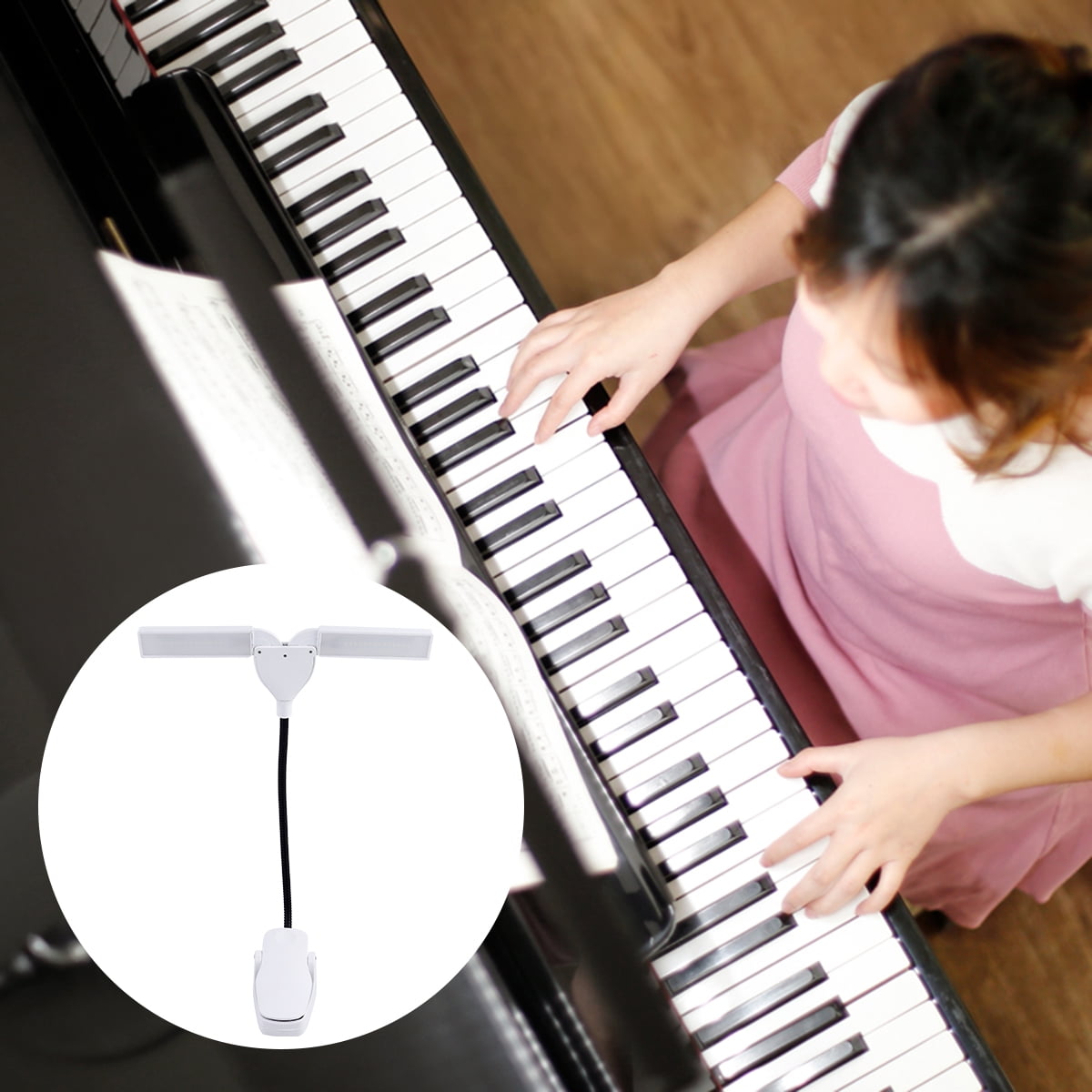 Piano Lamp Light Light Ledgooseneck Rotatable Keyboard Usb Reading ...