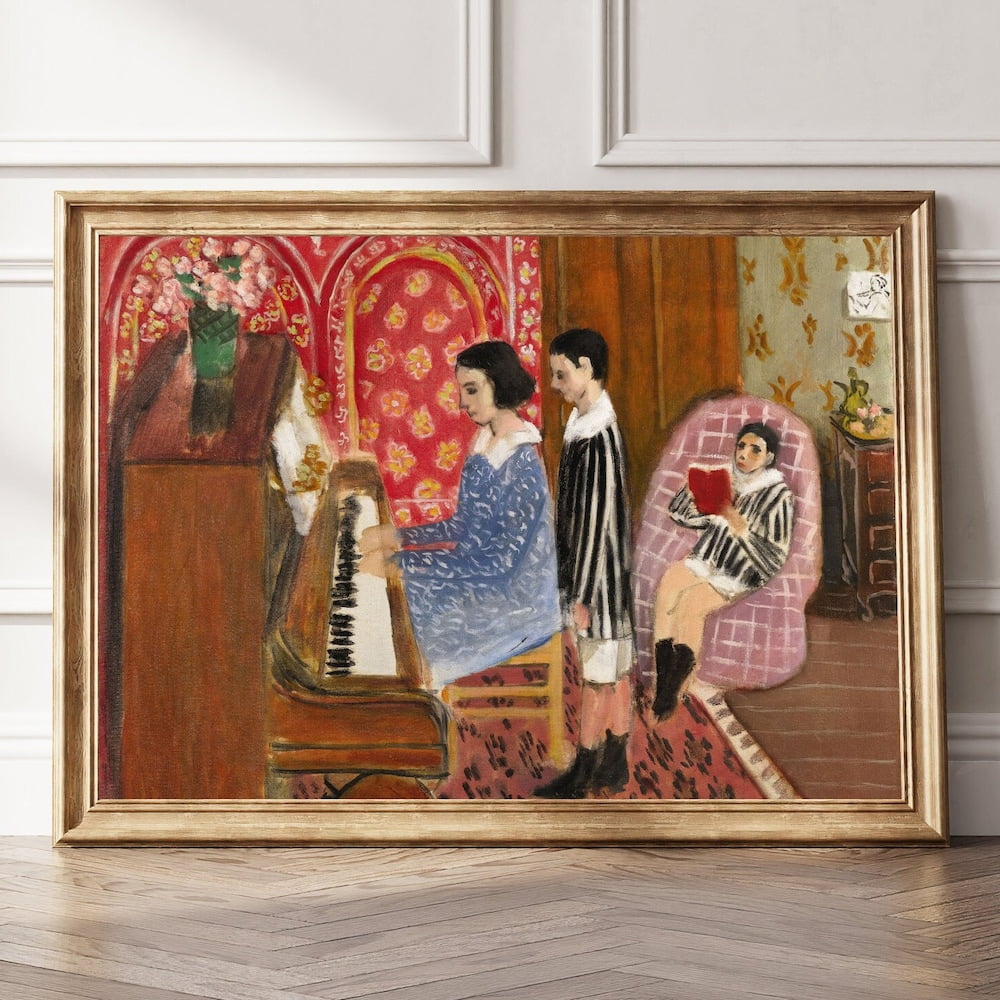 The Piano Lesson By Henri Matisse Poster, Henri Matisse Exhibition ...