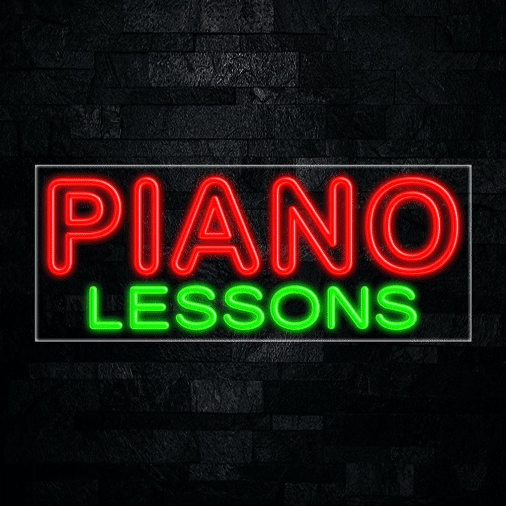 Piano Lessons LED Neon Sign 30"L x 12"H #31462 - Walmart.com