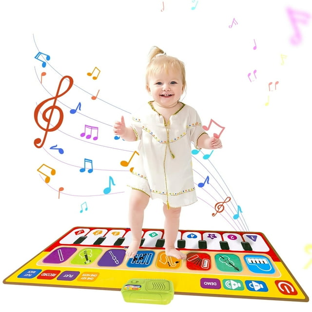 Piano Mat for Toddlers, Musical Keyboard Floor Playmat for Electronic ...
