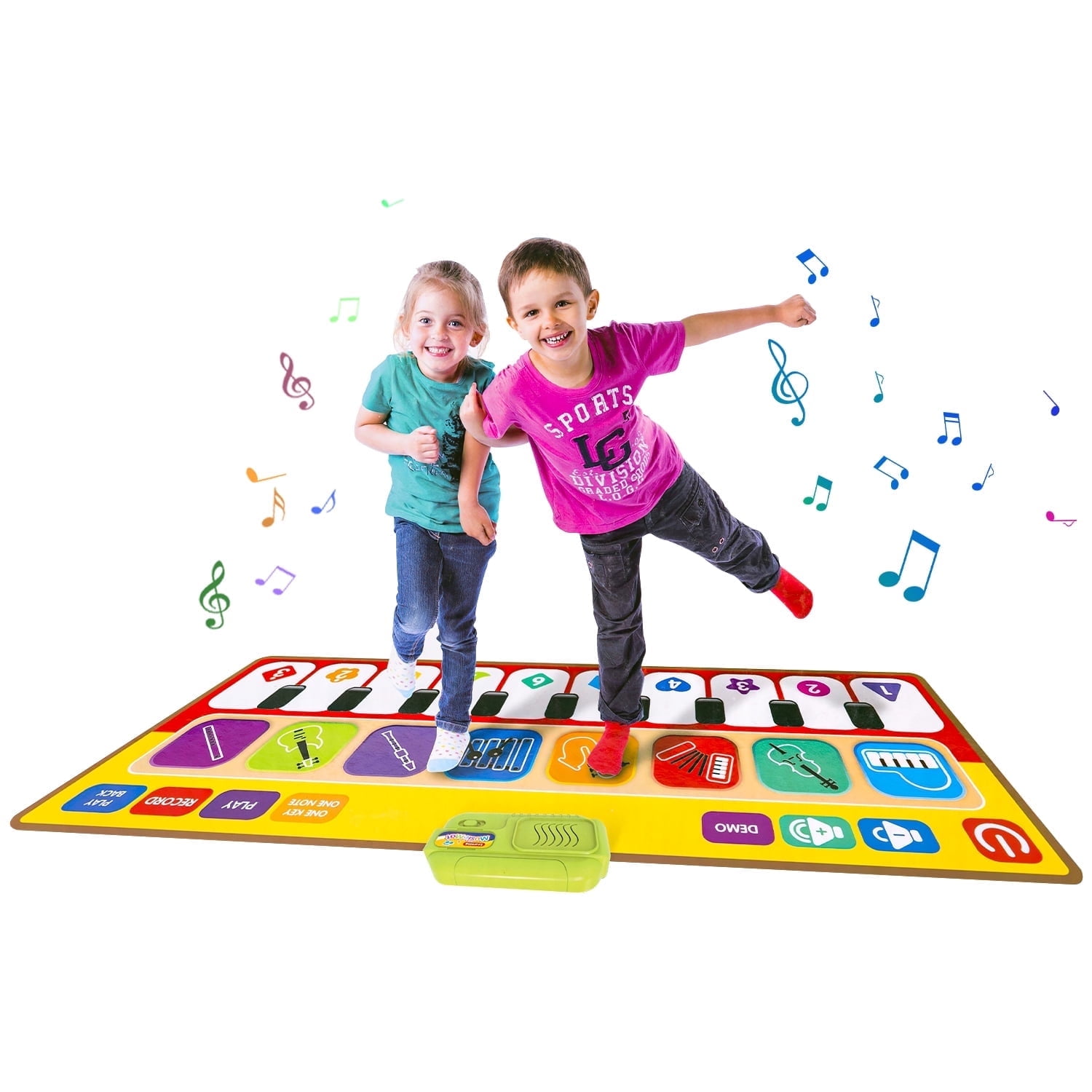 Piano Mat, Musical Keyboard Floor Playmat for Toddlers Electronic Music ...