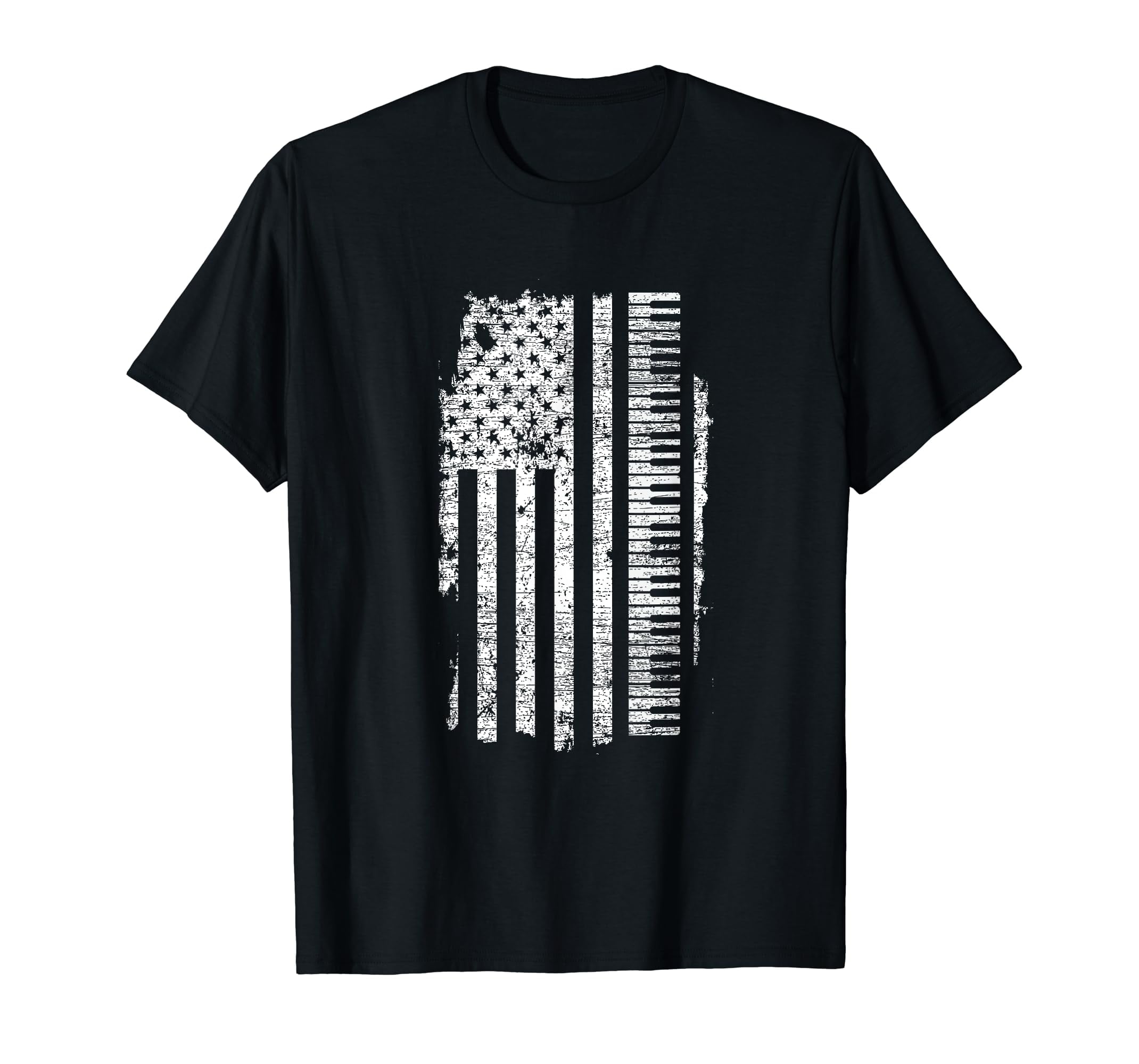 Piano Men Vintage T-Shirt - Keyboard USA Flag Pianist Gifts Music ...