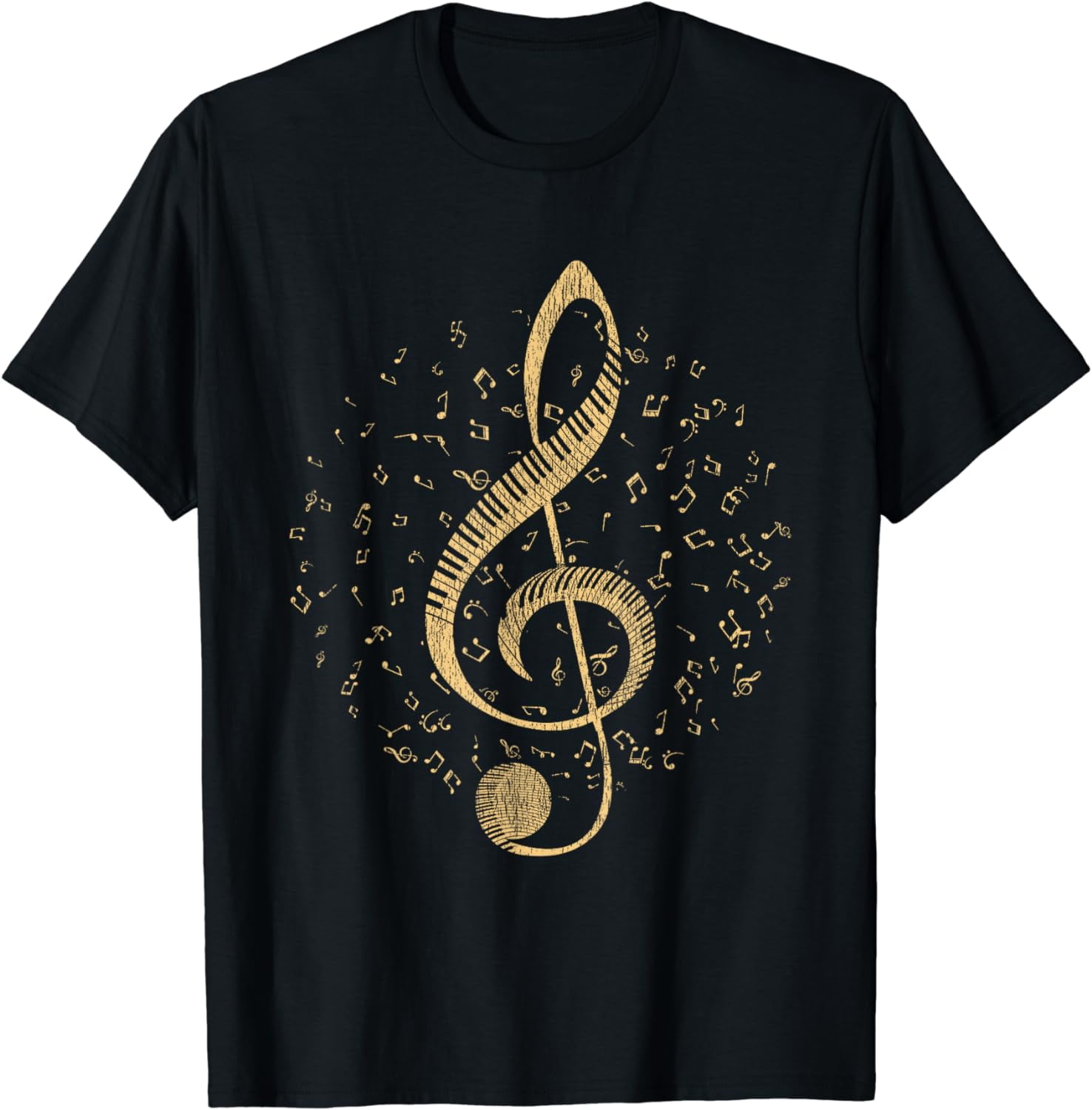 Piano Music Treble Clef Pianist Gift Piano T-Shirt - Walmart.com