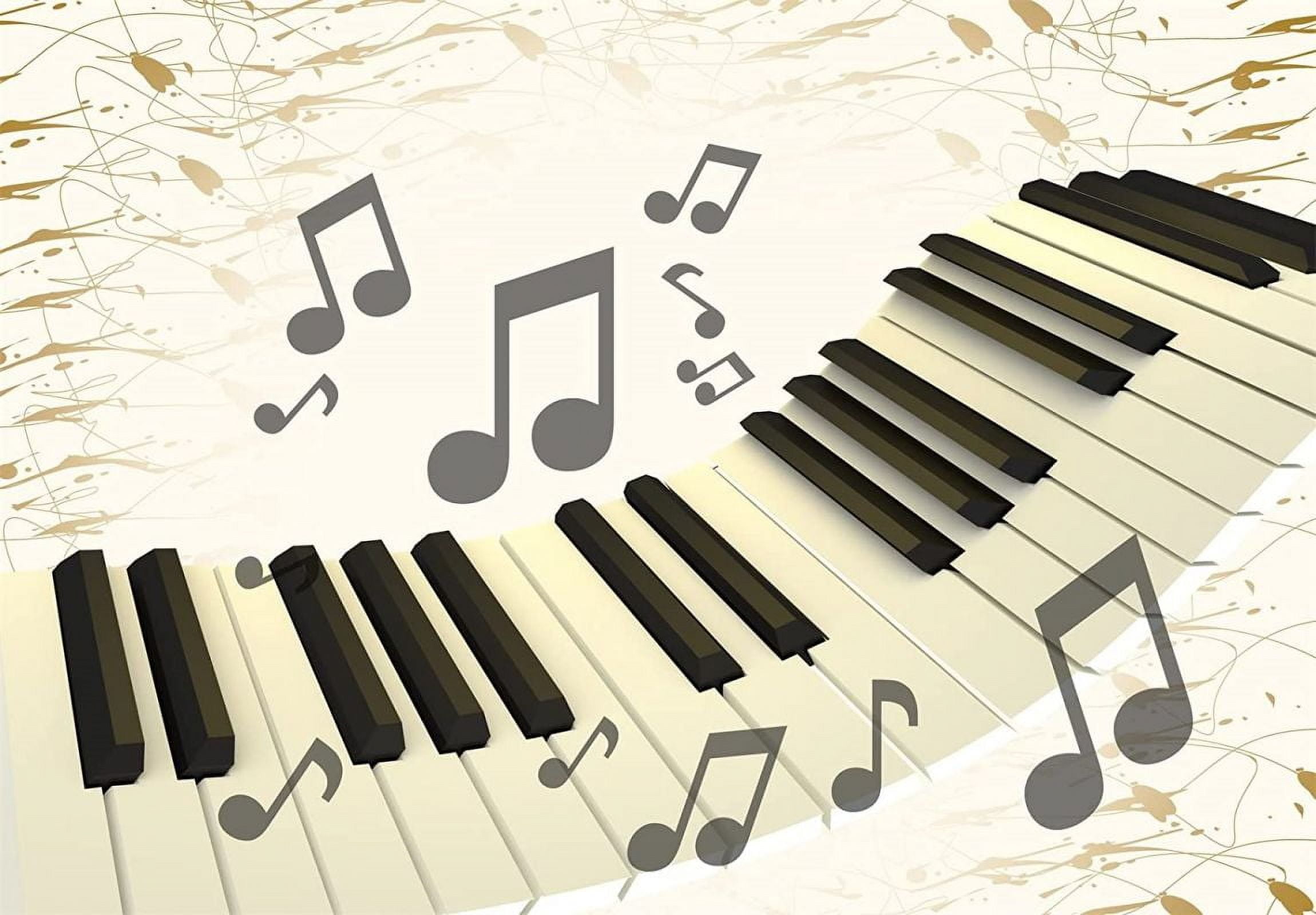 Piano Musician Background Custom Birthday Backdrop Musical Notes Theme ...