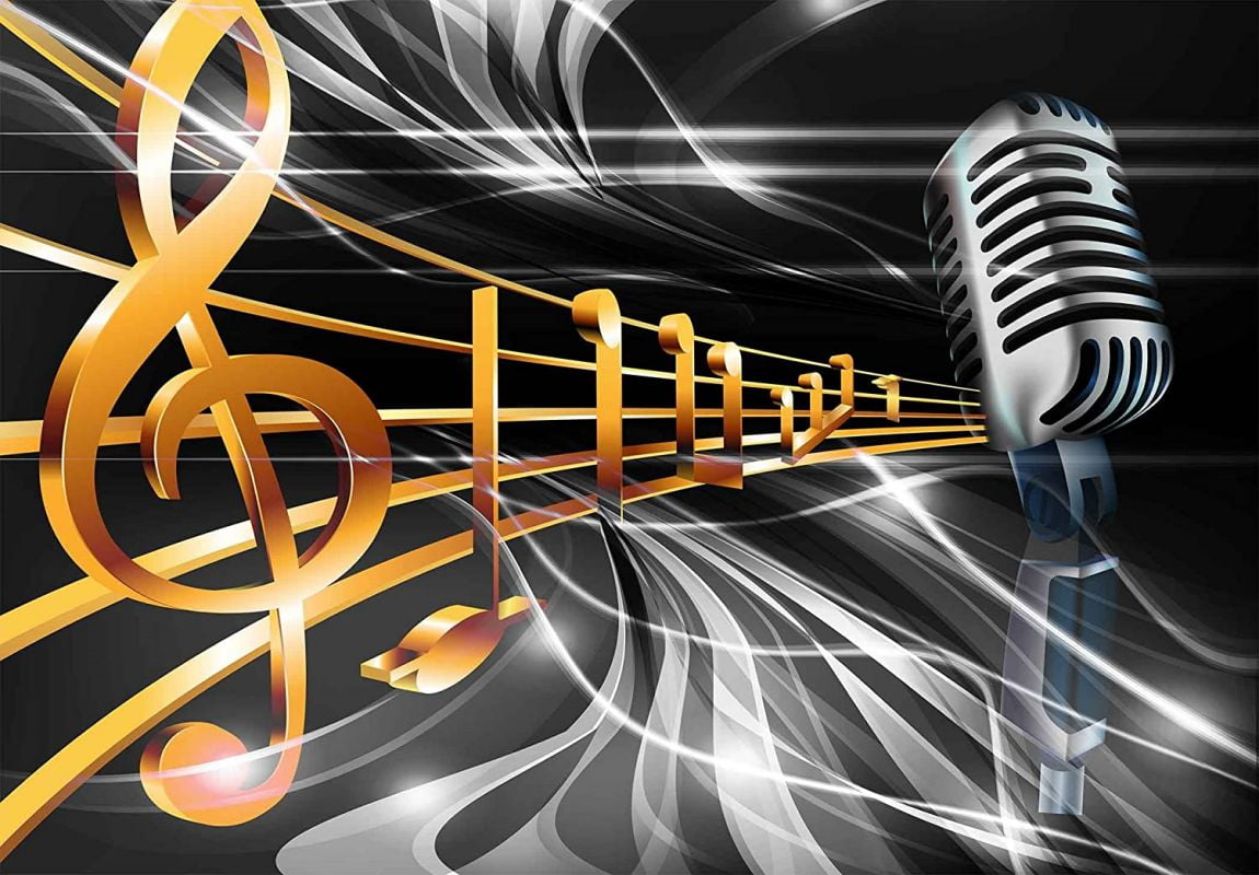 Piano Musician Background Custom Birthday Backdrop Musical Notes Theme ...