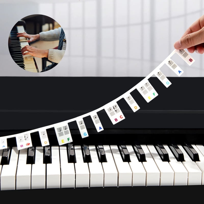 Piano Notes Guide for Beginner, Removable Piano Keyboard Note Labels ...