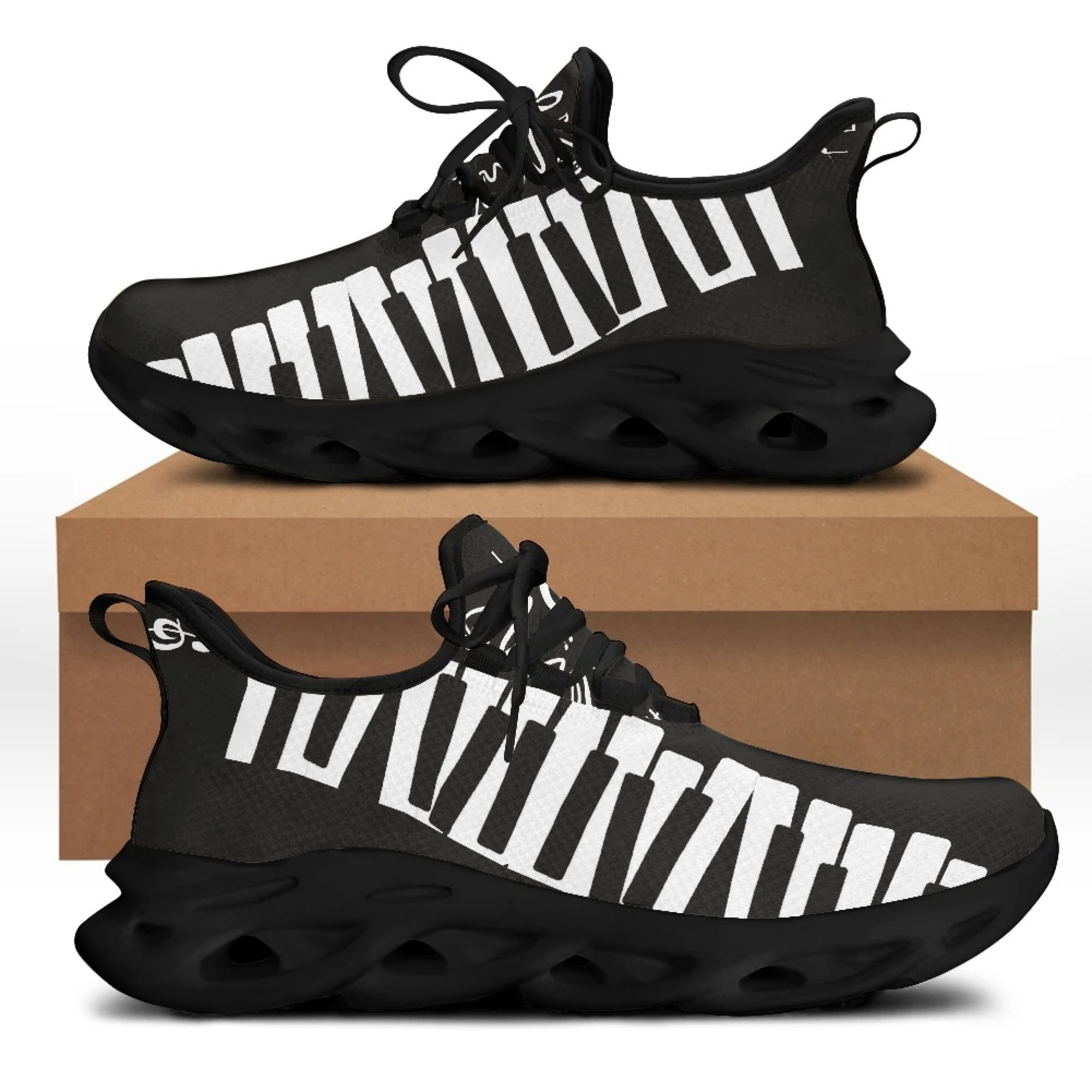 Piano Pattern Design Casual Sneakers for Women Men Light Mesh Spring ...