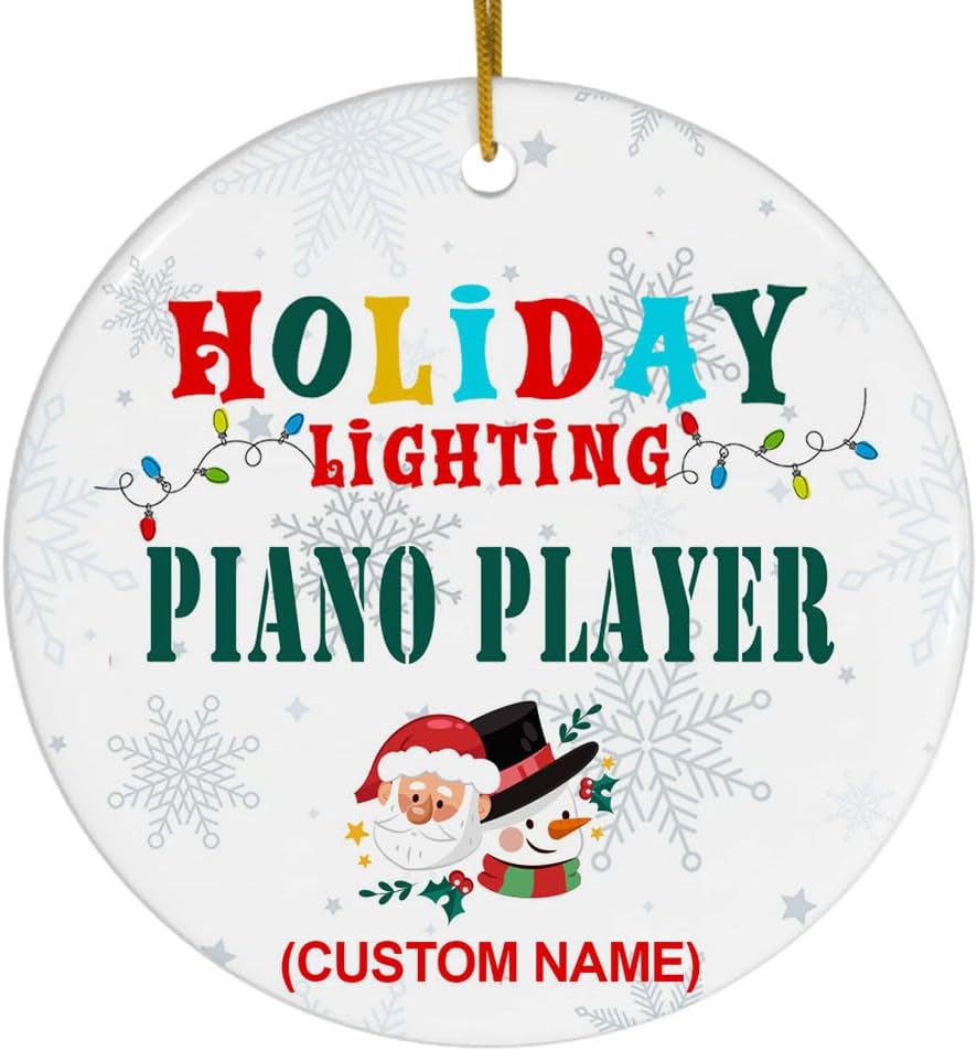 Piano Player Christmas Ornaments 2025 for Women Friendship ...