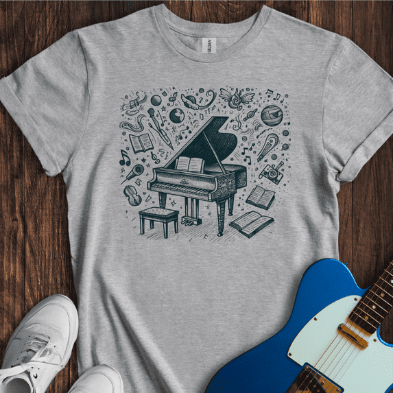 Piano Playland I T-Shirt - Walmart.com