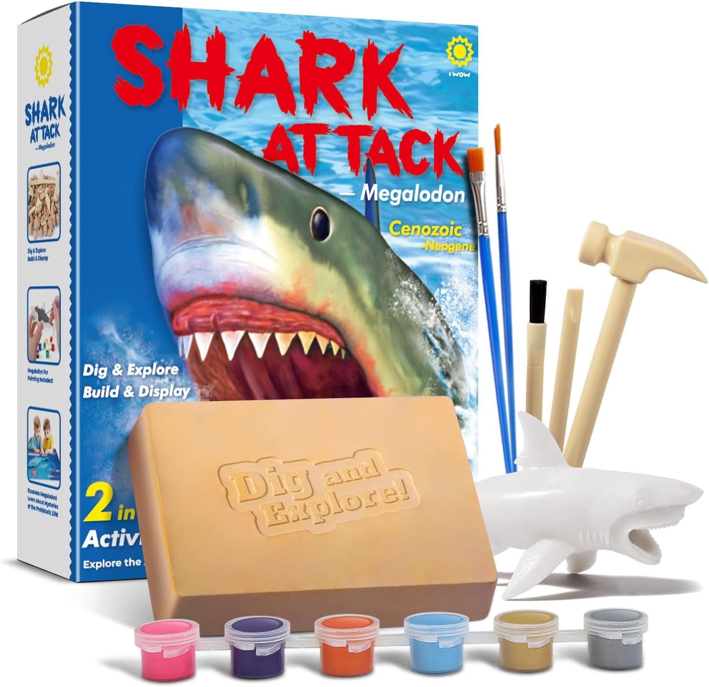 Piano Potato Shark Megalodon Dig Kit for Kids - Educational Fossil ...