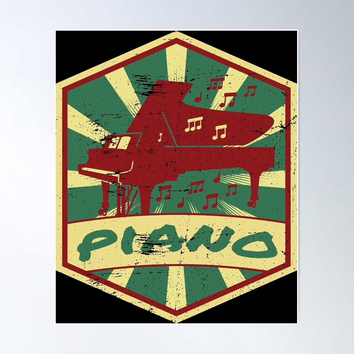 Piano Propaganda | Piano Musical Instrument Pianist Poster Wall Art ...