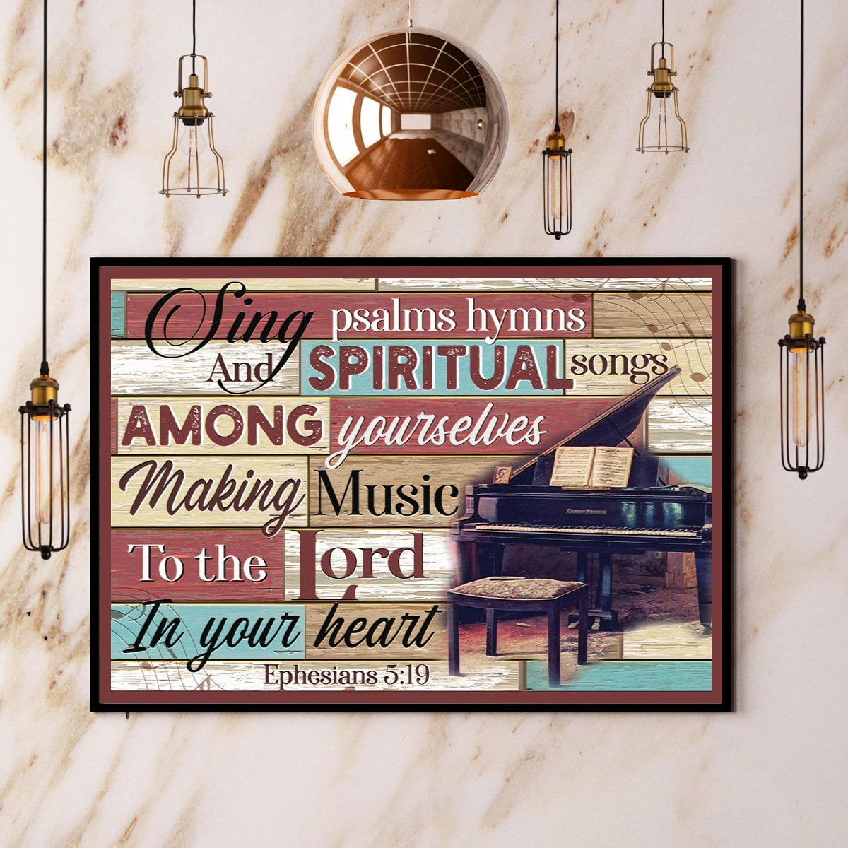 Piano Sing Psalms Hymns And Spiritual Songs Paper Poster No Frame 11 x ...