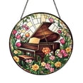Piano Stained Glass Style Suncatcher, Music Inspired Window Hanging Art ...
