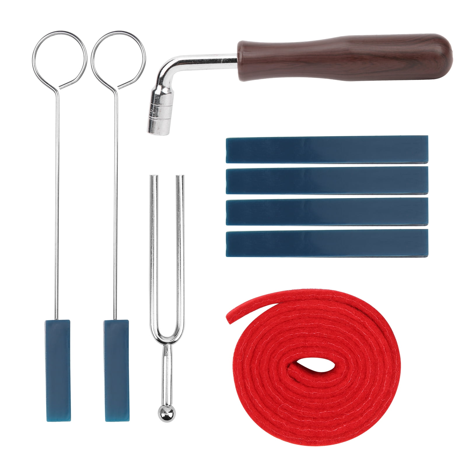 Piano Tuning Set Tool Mutes Wrench Fork Lever Felt Temperament Strip