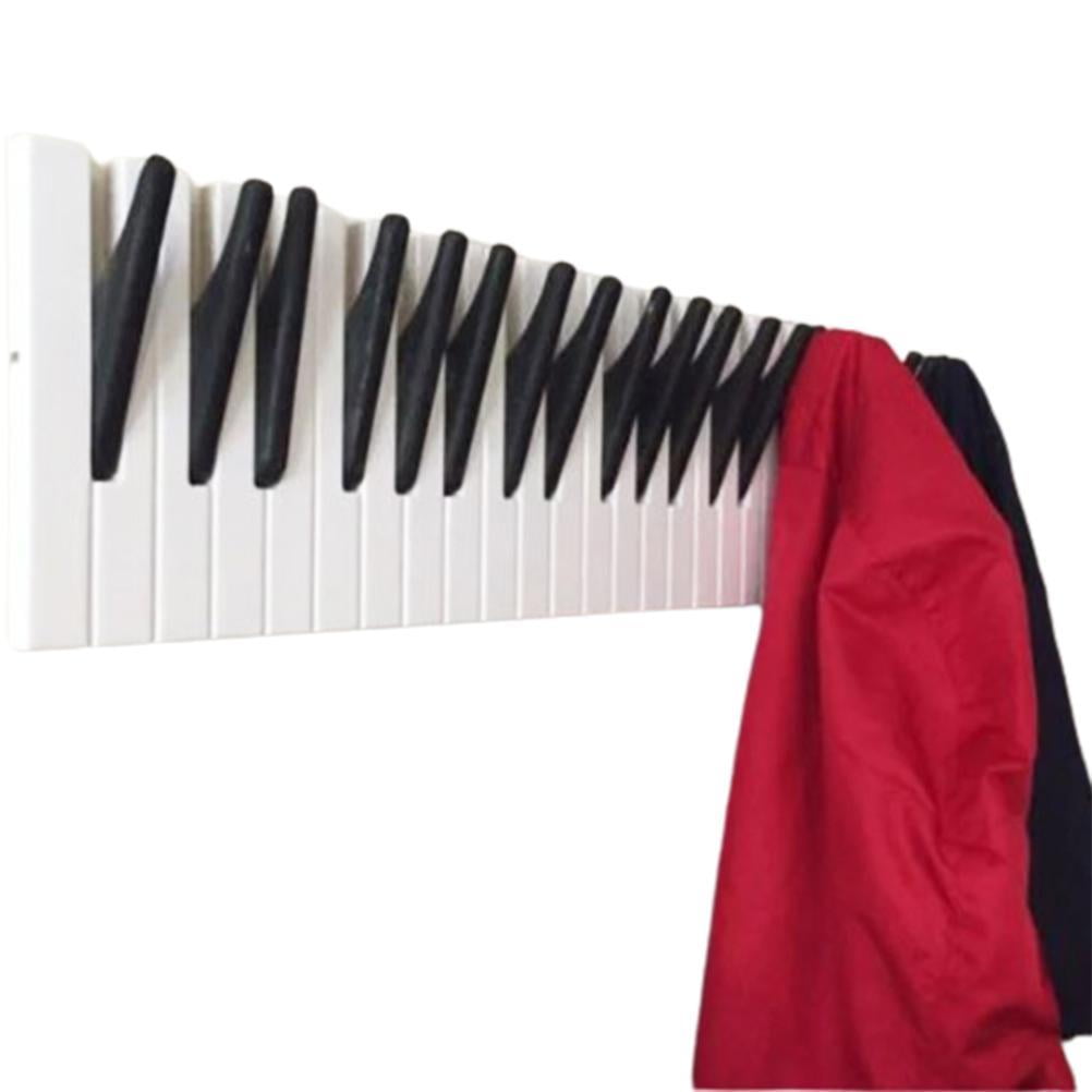 Piano Wooden Coat Racks Piano Keys Wall Mounted Coat Hook Hanger Wall ...