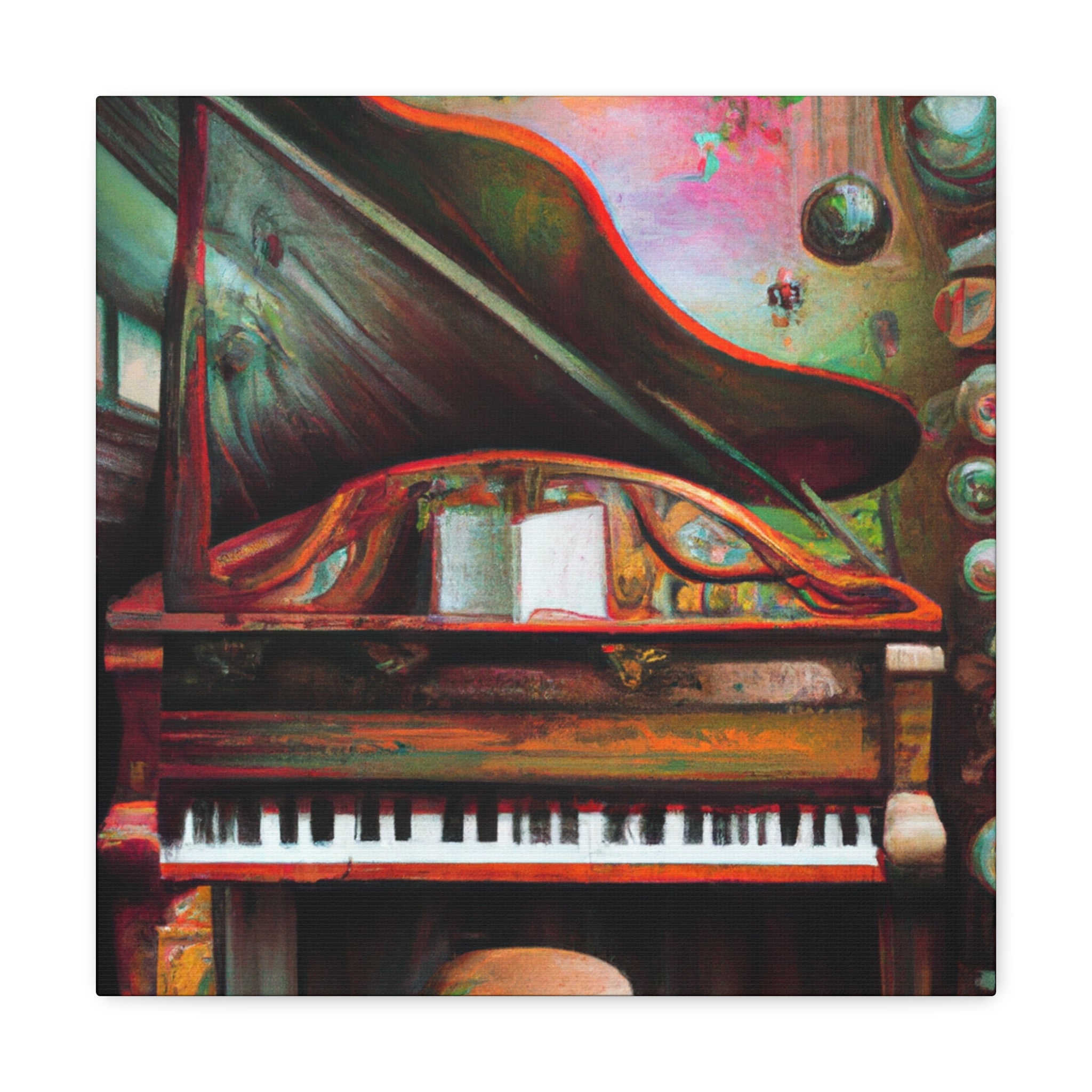 "Piano in Moonlight Gloom" - Canvas - Walmart.com