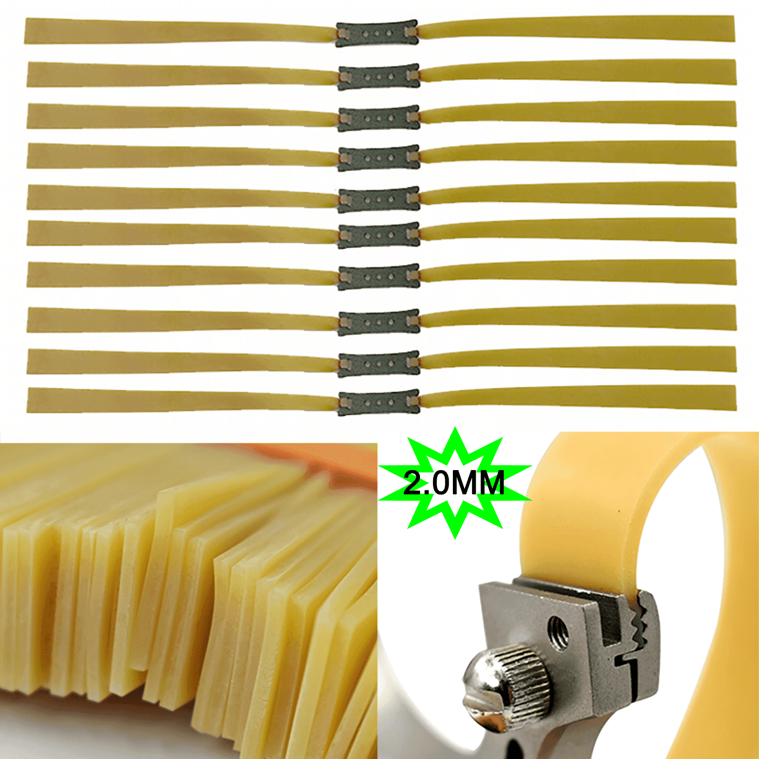 Piaoyu 10pc Extra Thick 2.0mm Slingshot Hunting and Shooting Flat ...