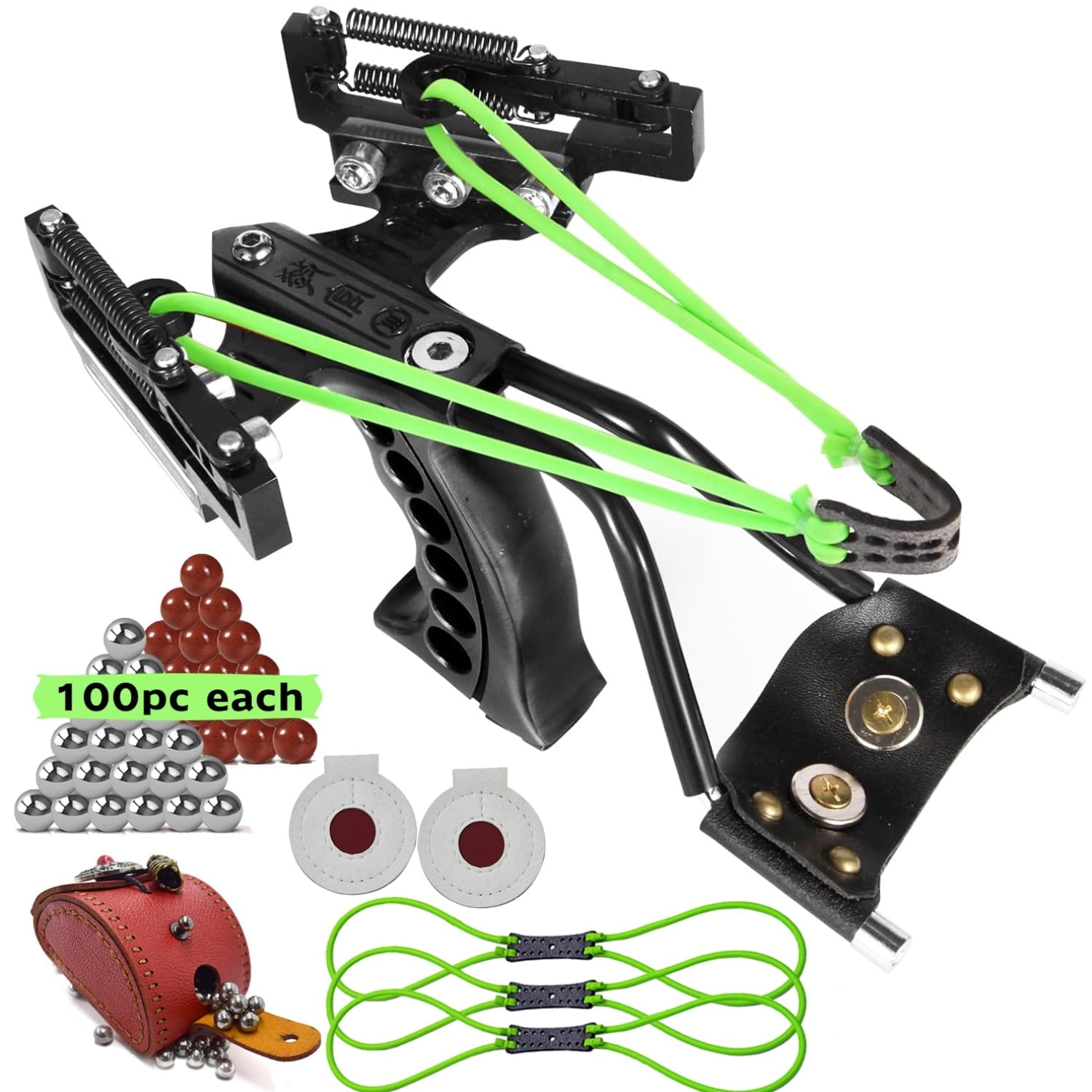 Piaoyu Adult Outdoor Stainless Steel Slingshot Set Professional Hunting ...