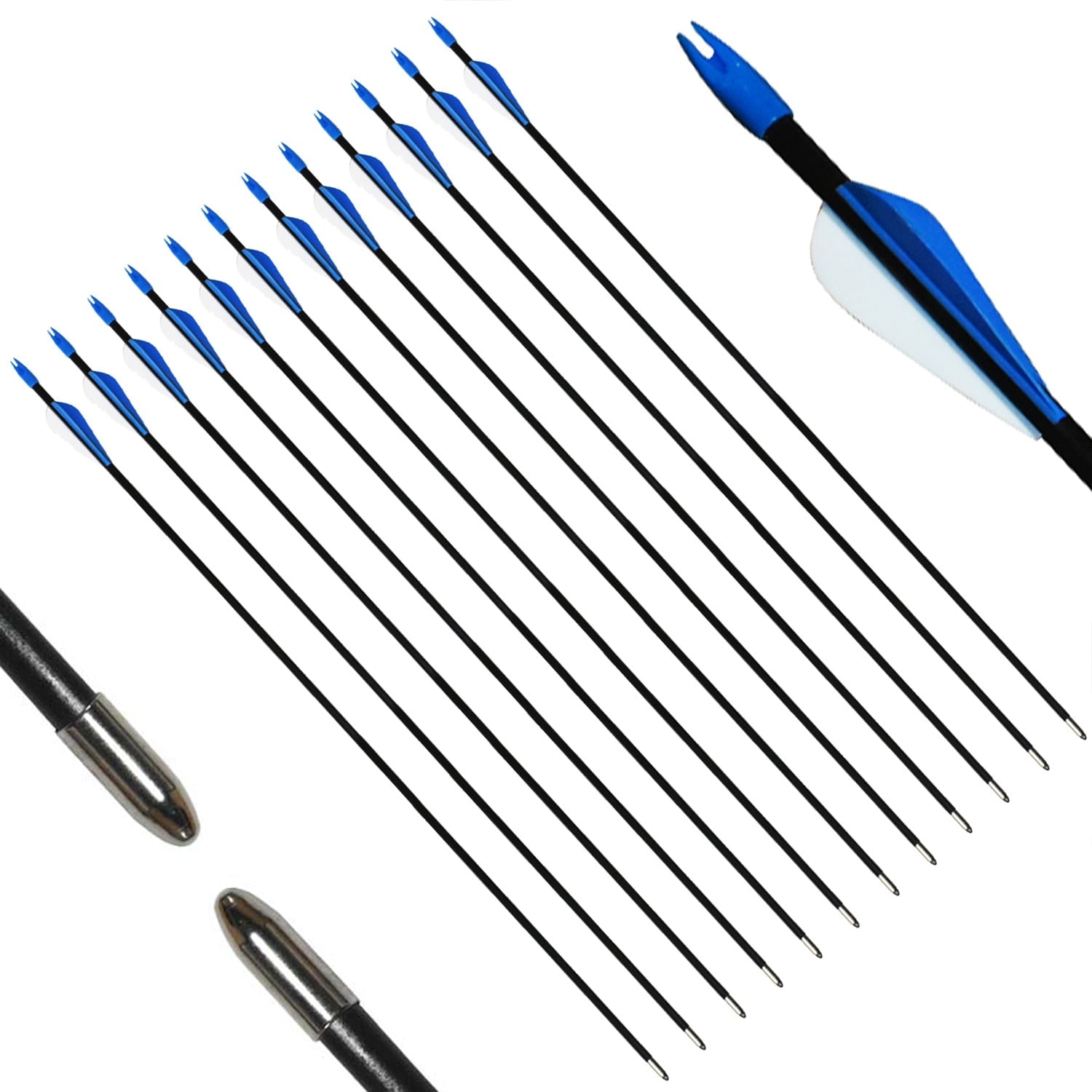 Piaoyu Archery 29" Fiberglass Archery Target Practice Arrows, for Teen ...