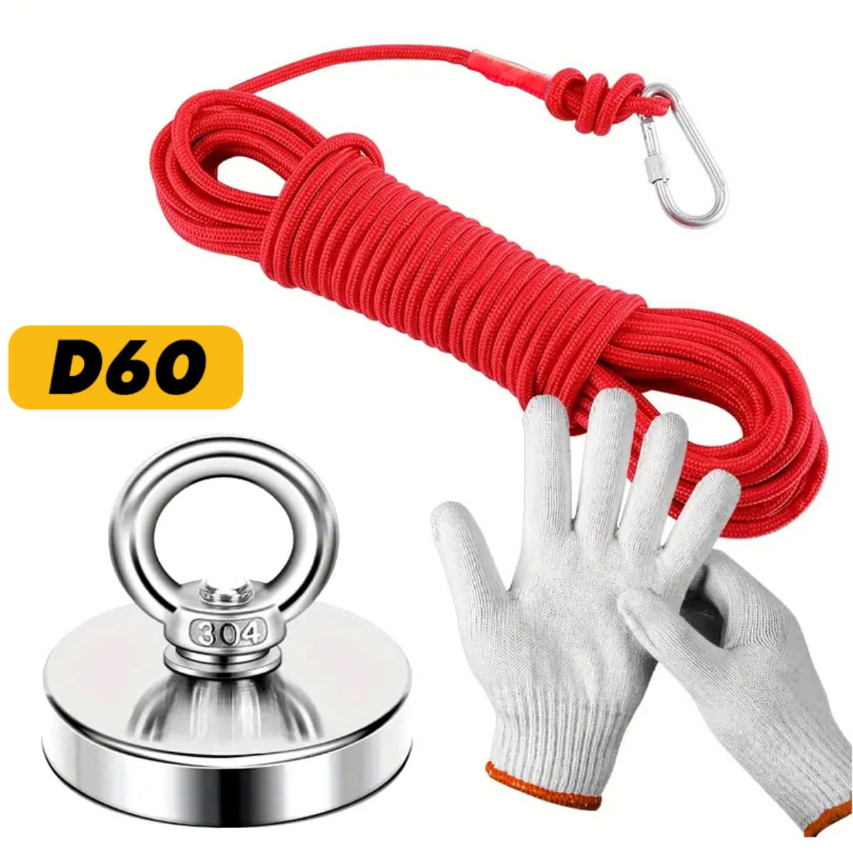 Piaoyu High Suction Magnet with Hanging Ring and Rope - Perfect for ...