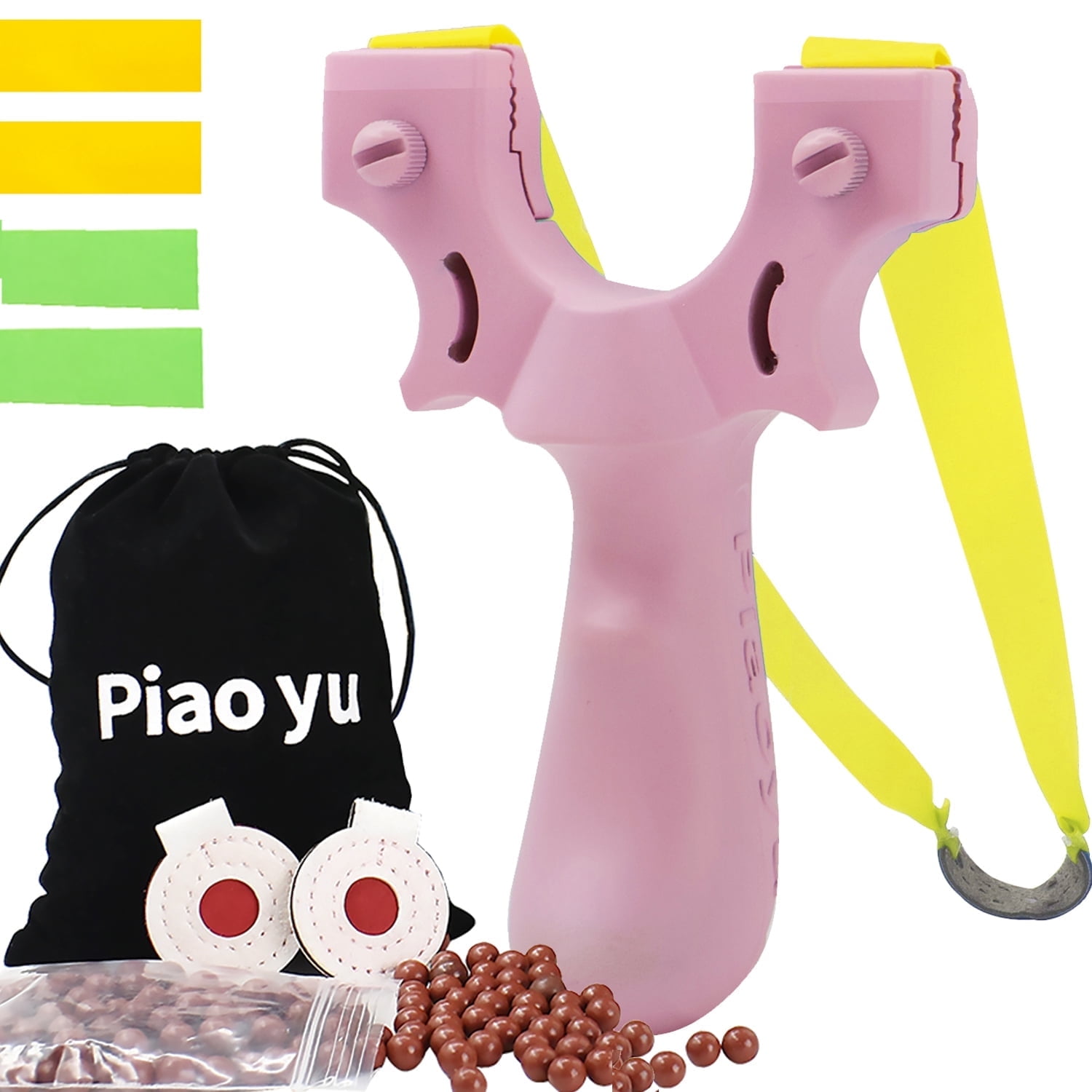 Piaoyu High-quality Resin Slingshot Set with Powerful Shooting and High Elasticity Rubber Band ...