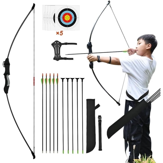 Piaoyu Bow and Arrow Kit, Teens Beginner Archery Set, Compound Bow with ...