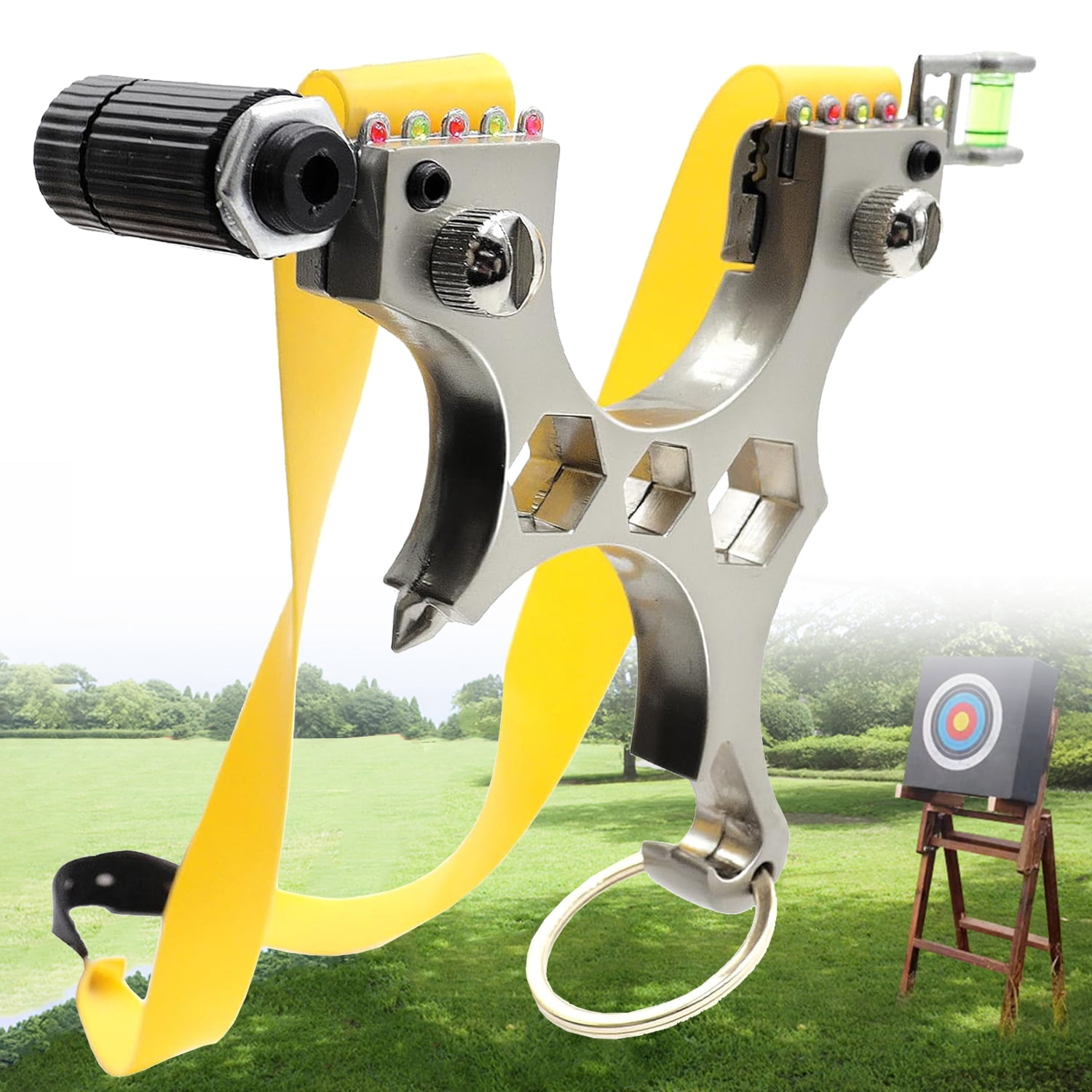 Piaoyu Multi Functional Stainless Steel Hunting Slingshot, Shooting ...