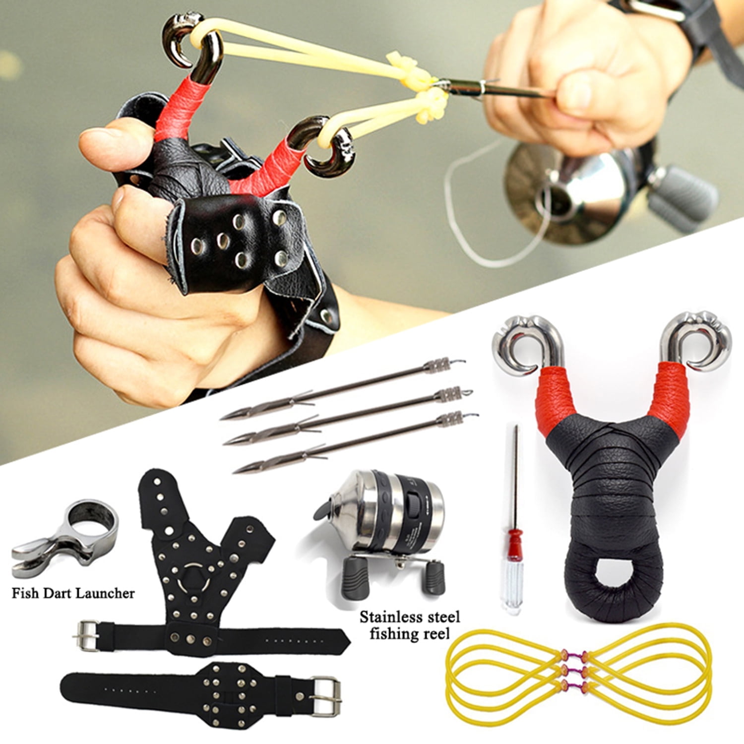 Piaoyu Outdoor Game Shooting Fish Set with Slingshot Accessories ...