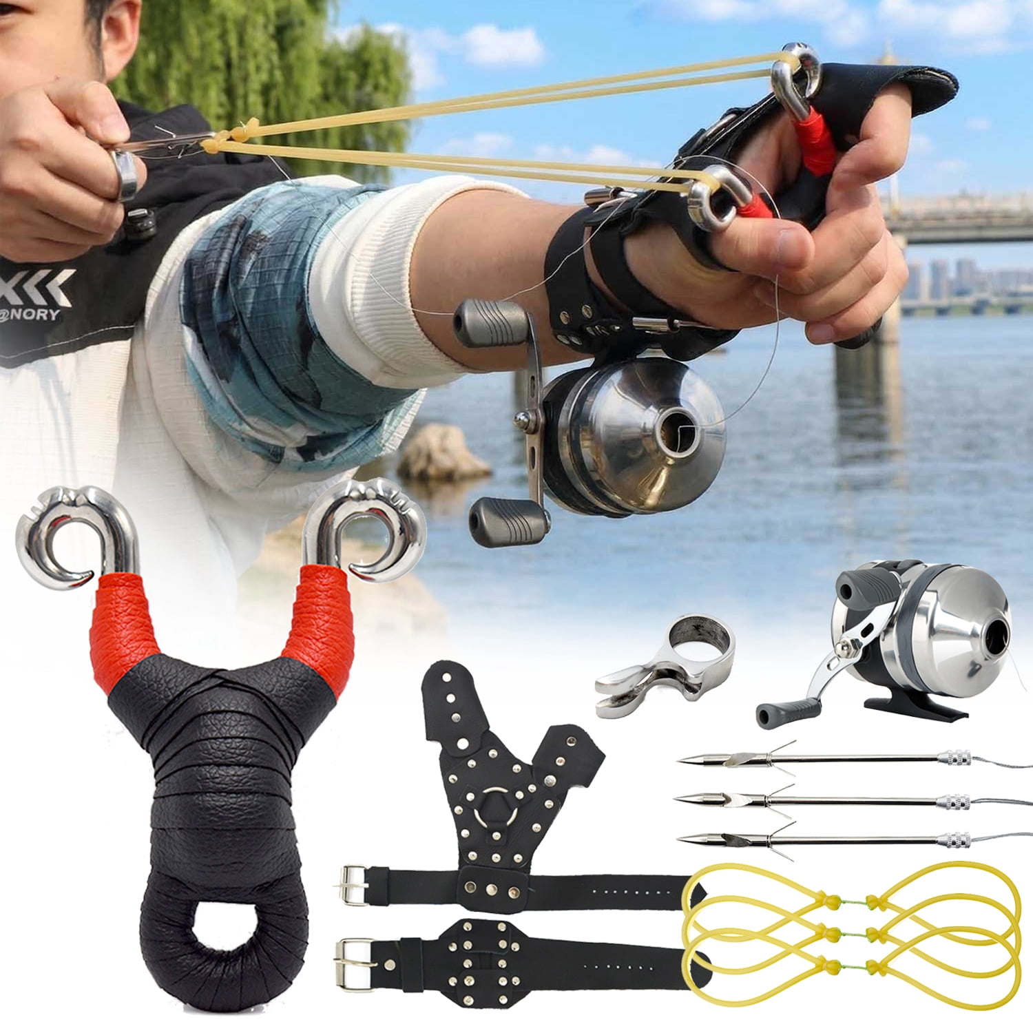 Piaoyu Outdoor Game Shooting Fish Set with Slingshot Accessories ...