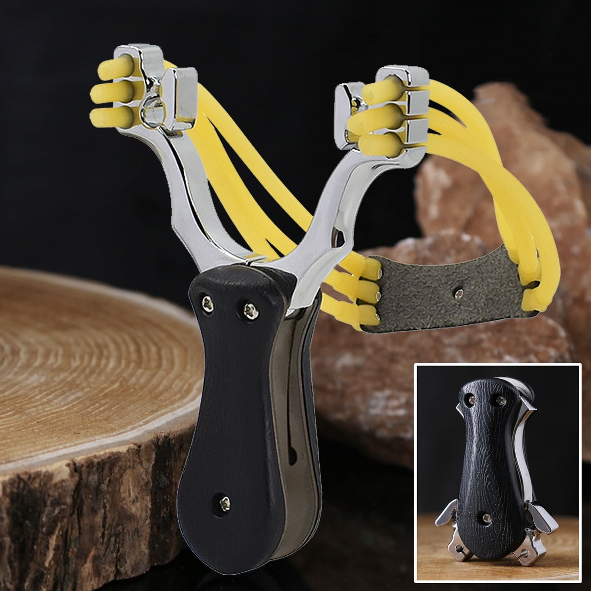 Piaoyu Outdoor Portable Foldable Hunting Slingshot, Multifunctional ...