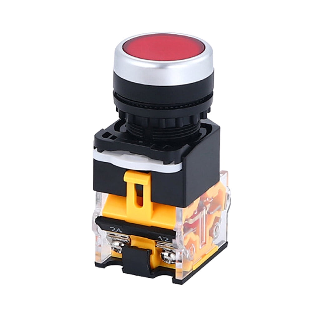 Piartly 10A 400V Stop Momentary Push Buttons Industrial Machine 1NO 1NC ...