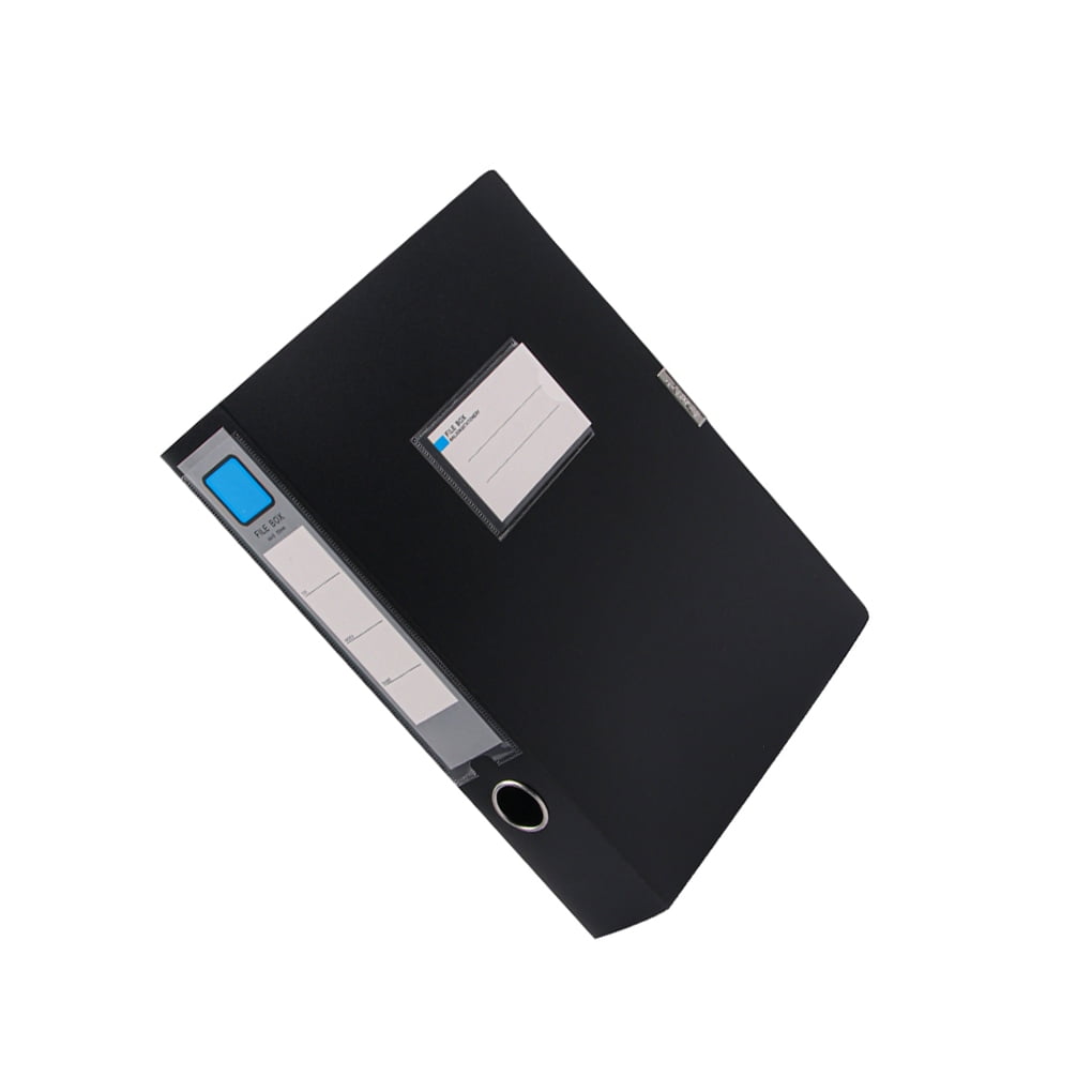 Piartly A4 File Box with Label Pocket Document Storage Case Foldable ...