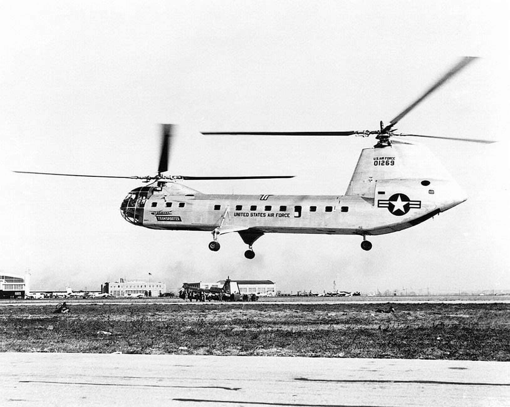 Piasecki H-16 Transporter Helicopter - 1 - 24x36 Inch Glossy Laminated ...