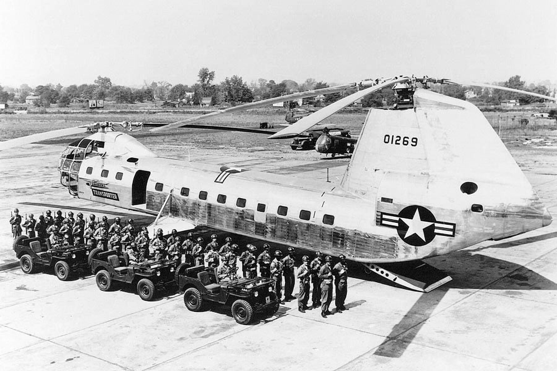 Piasecki H-16 Transporter Helicopter Style - A - 20x30 Inch Laminated ...