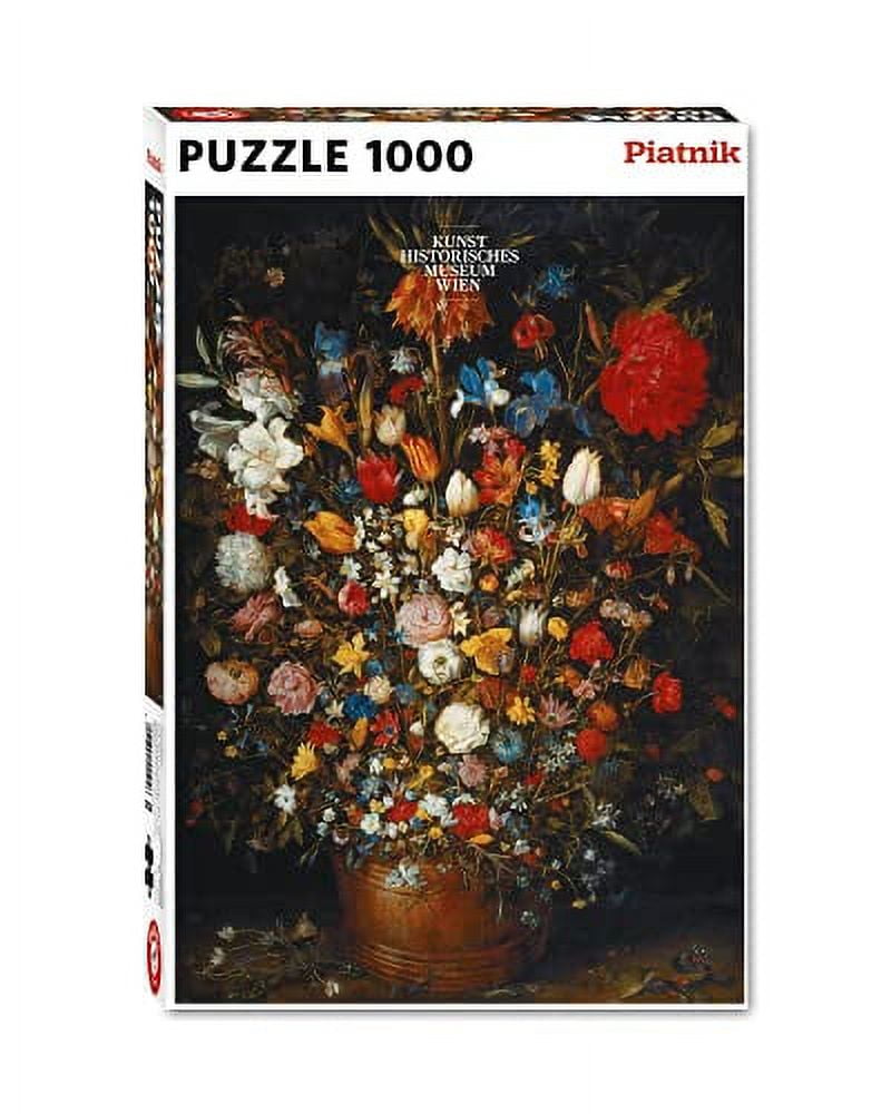 Piatnik Flowers in a Wooden Vessel, Bruegel Jigsaw Puzzle (1000 Pieces) - Walmart.com
