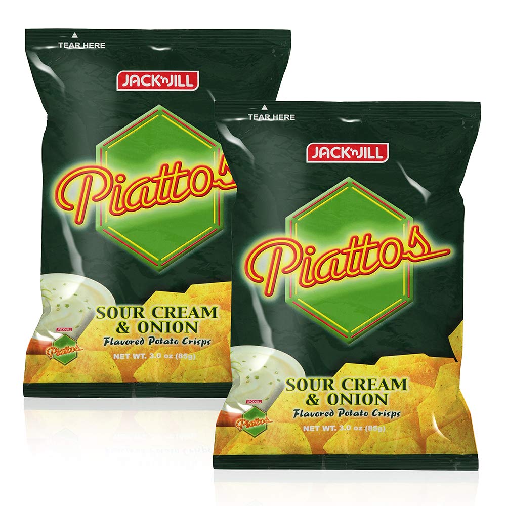 Piattos Flavored Potato Crisps 2.8 Oz Sour Cream Onion Flavored (Pack ...