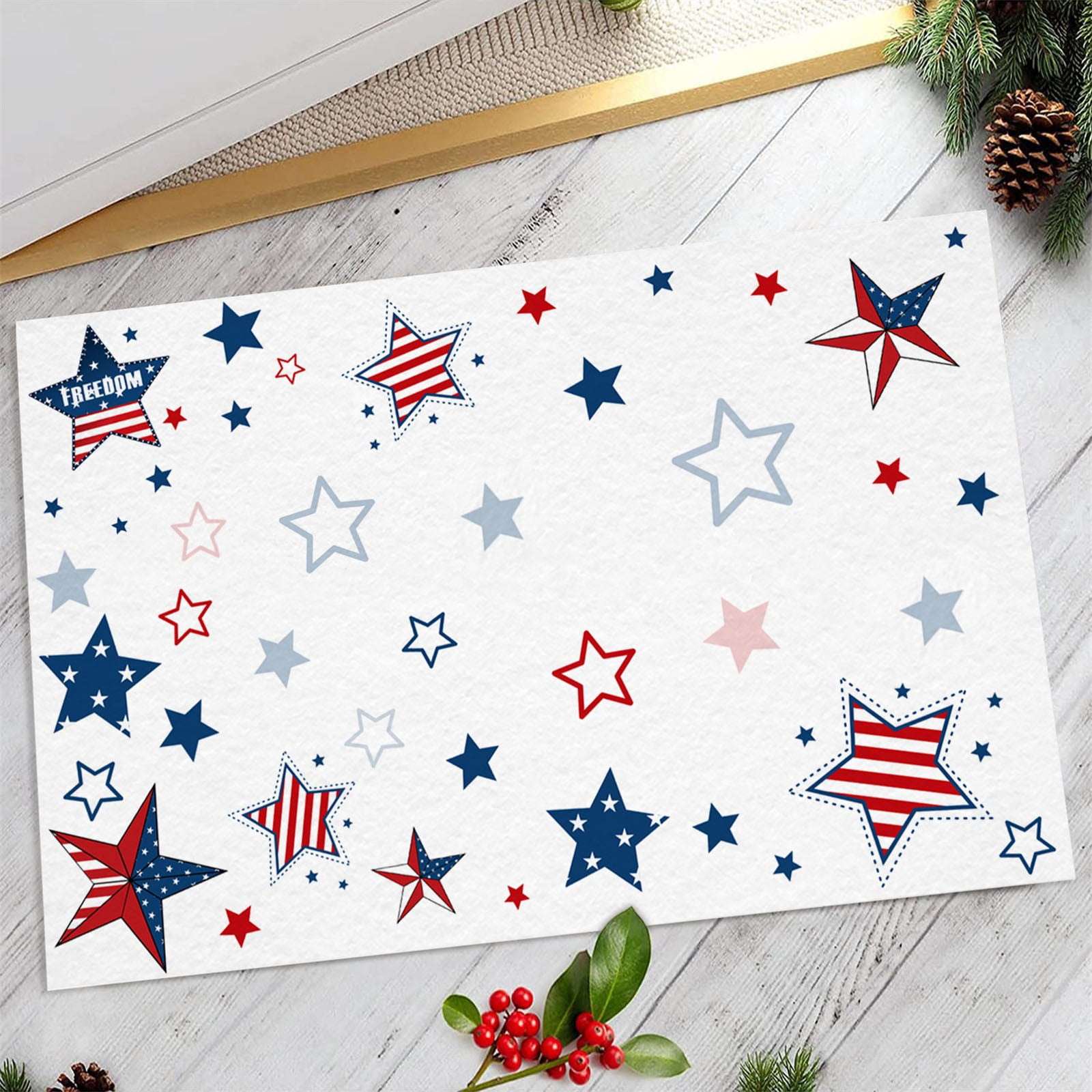 Piaybook 4th of July Independence Day Floor Mat Independence Day ...