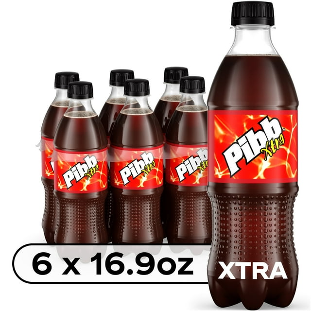 Pibb Xtra Spicy Cherry Soda Pop, 16.9 fl oz, 6 Pack Bottles - Walmart.com