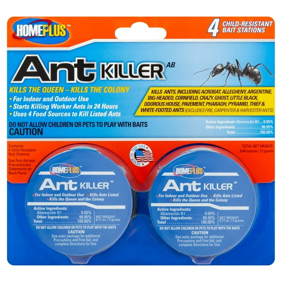 Pic 4PK-Metal-AB Bait Stations Homeplus Ant Killer Metal Bait Stations - Walmart.com