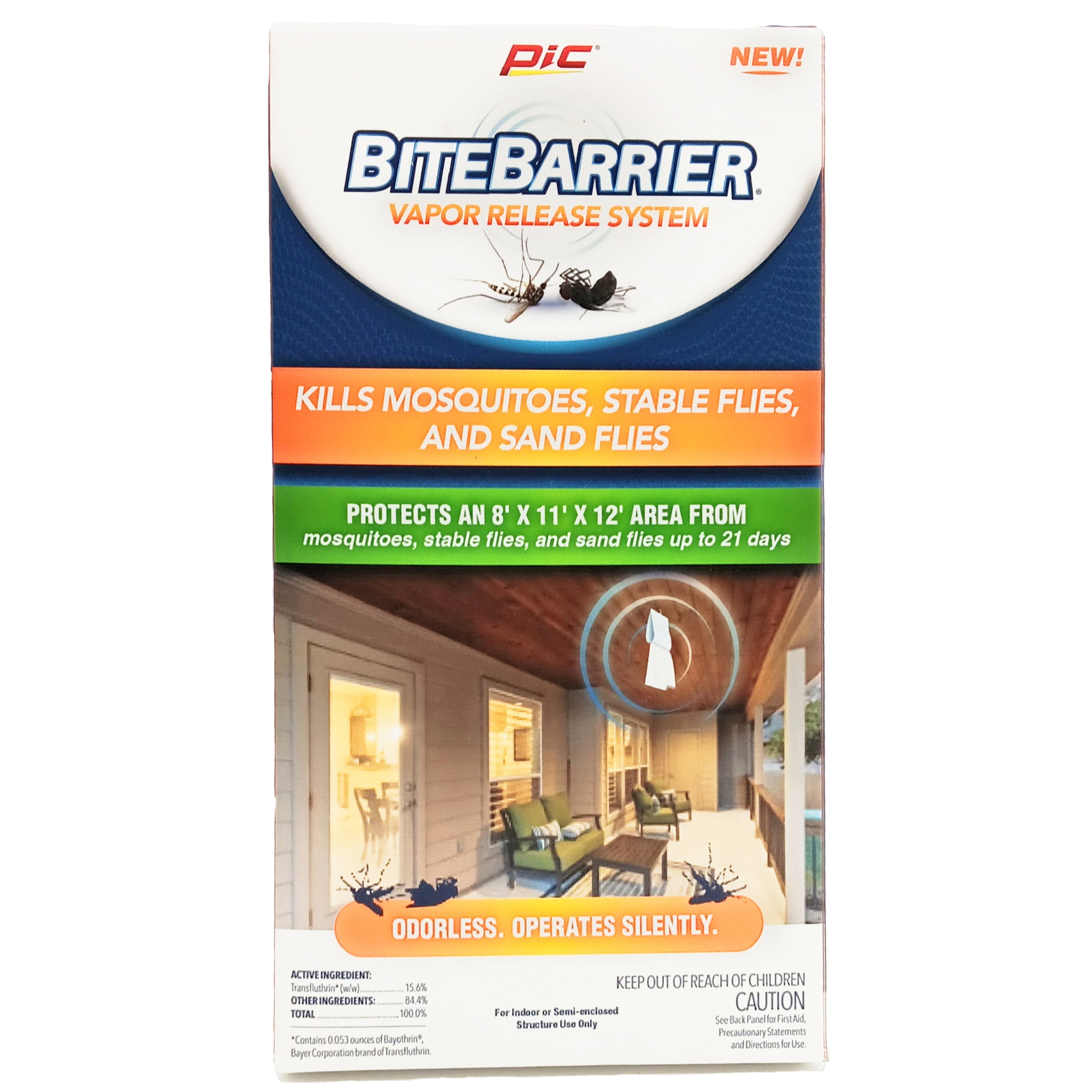 Pic BiteBarrier Vapor Release System Mosquito and Fly Killer, Long ...