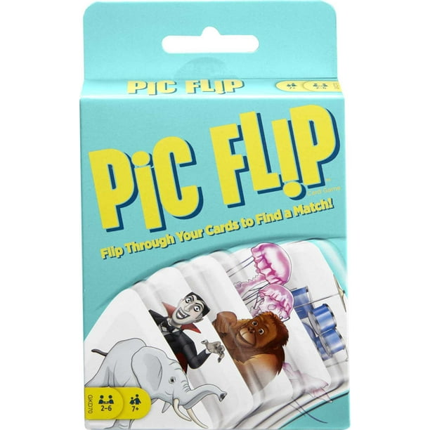 Pic Flip Card Game for Kids, Adults & Game Night, Flip Through Cards to ...