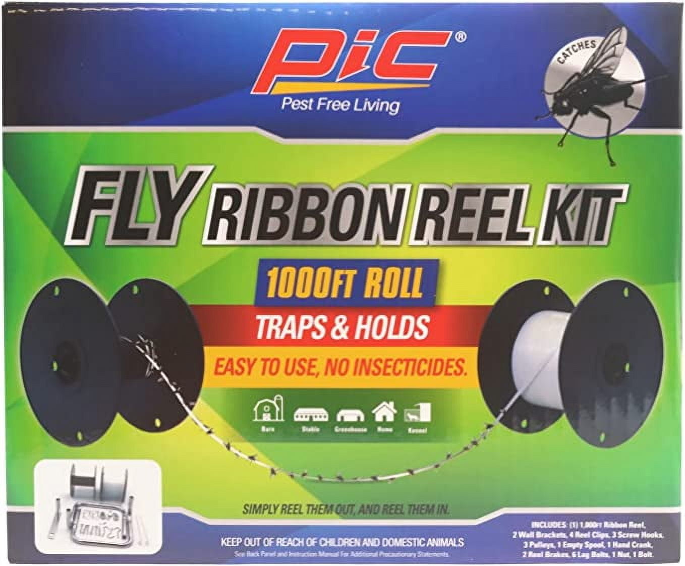 Free Shipping! Pic Fly Ribbon Reel 1,000 Foot Kit, Paper, Fly Trap ...