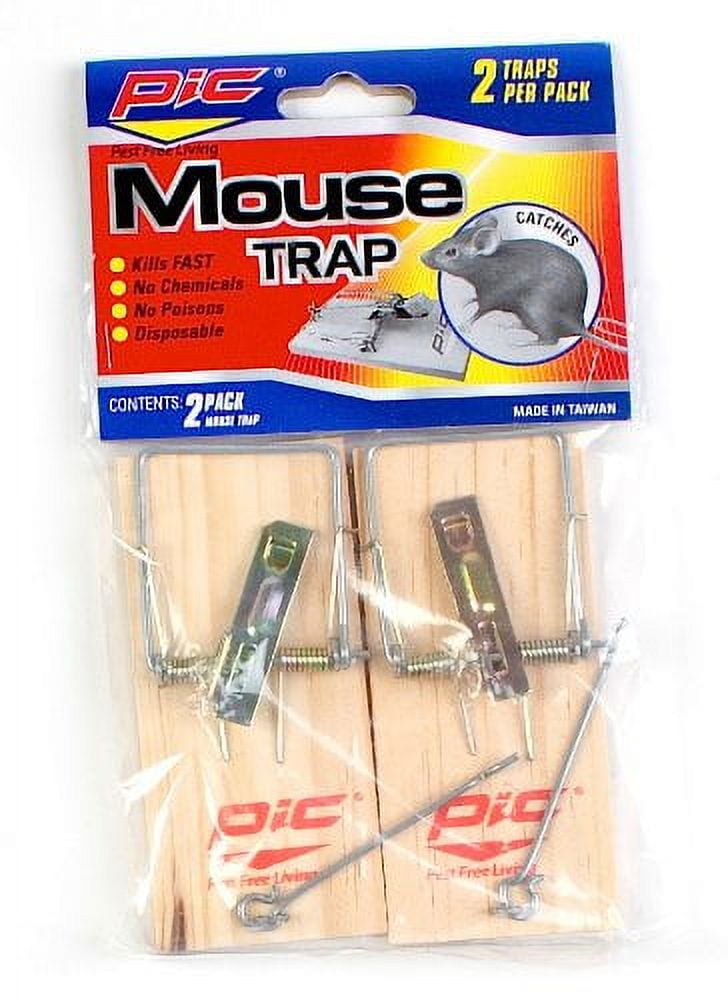 Pic Mtw-2c/S Wood Mouse Traps (Pack of 4) - Walmart.com